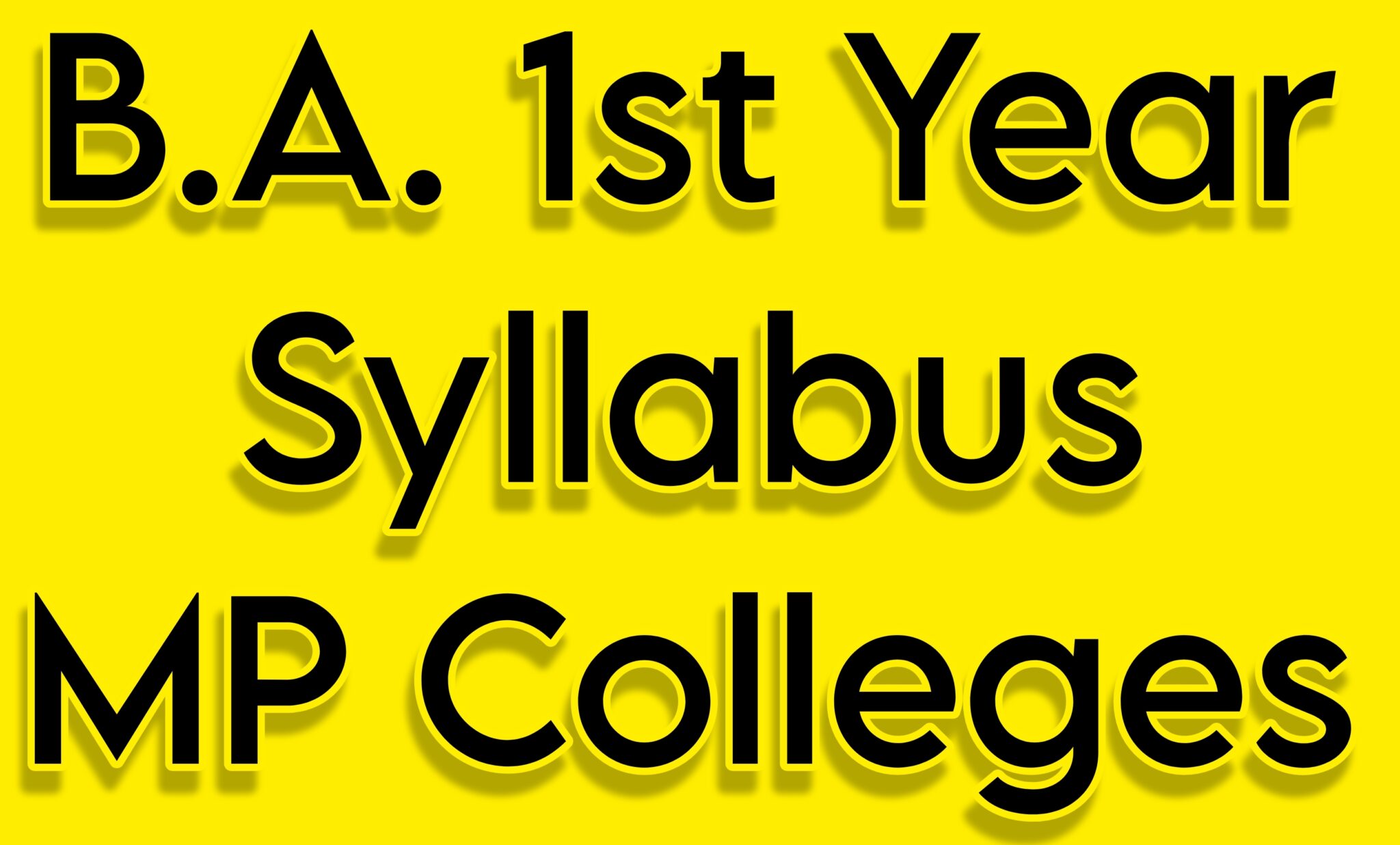 B.A. 1st Year Syllabus - College Adhyayan
