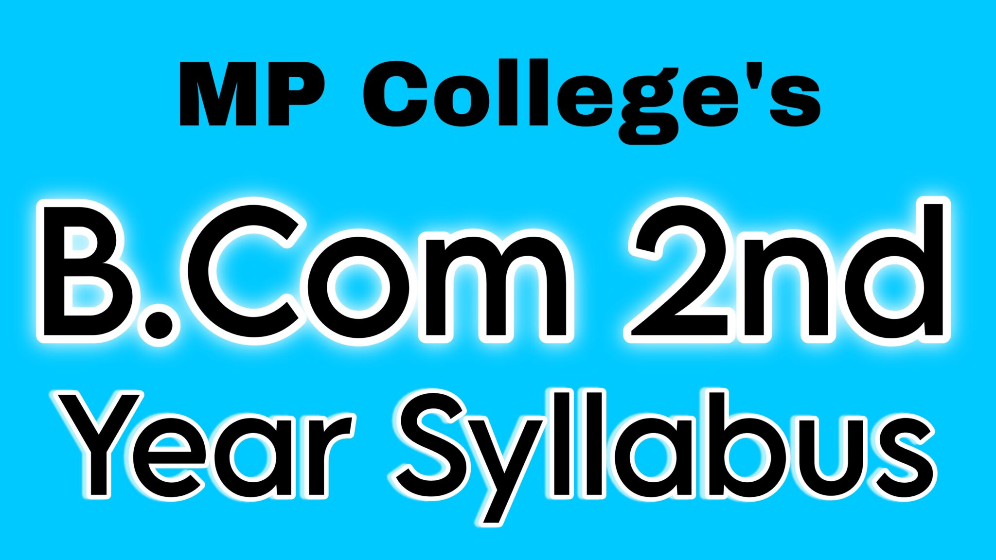 B.Com 2nd Year Syllabus - ᴄᴏʟʟᴇɢᴇ ᴀᴅʜʏᴀʏᴀɴ
